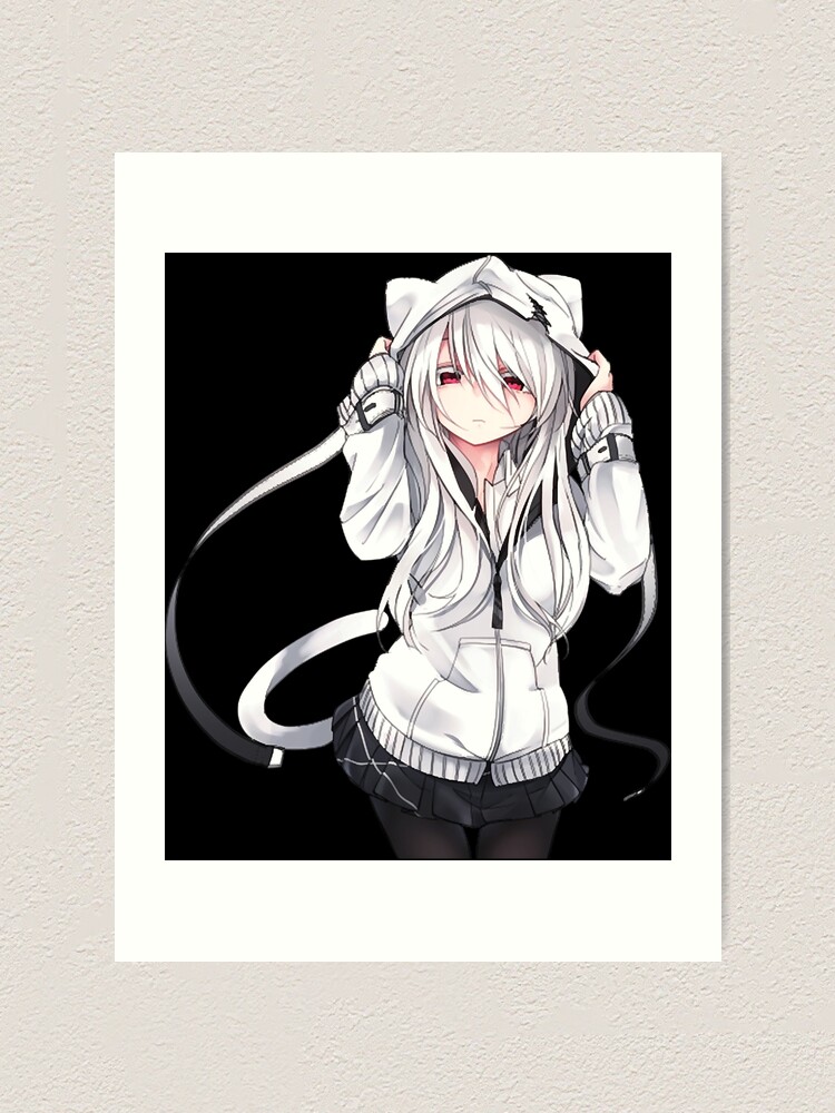 "Waifu Anime Neko Catgirl Kawaii Cat Anime Girl" Art Print for Sale by ...