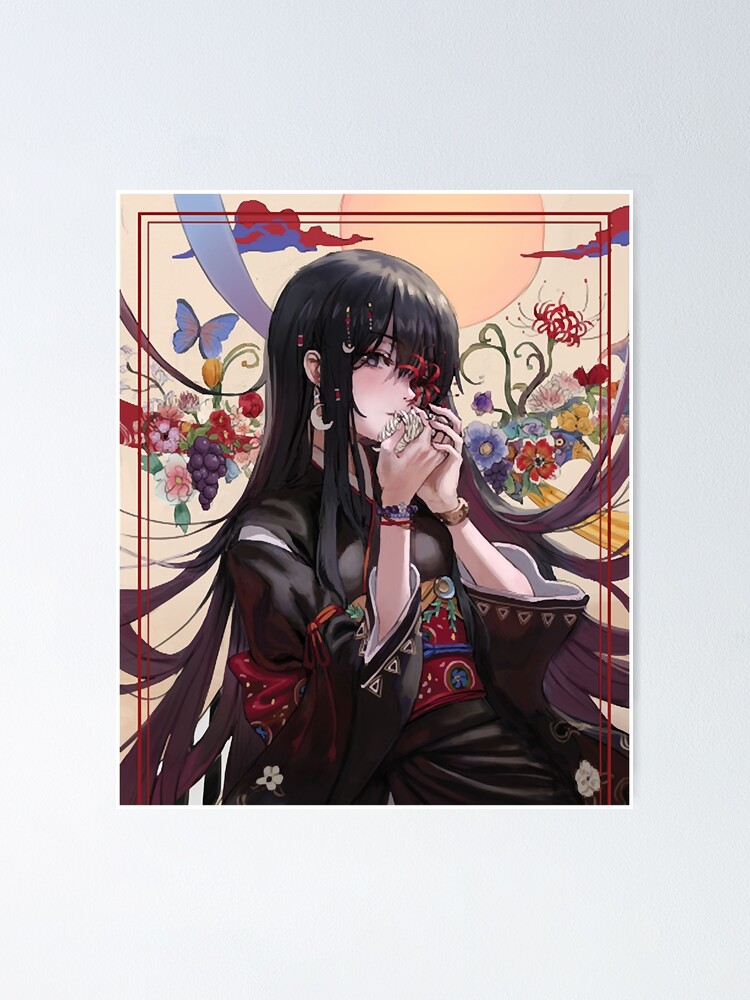 "Waifu Anime Girl Aesthetic Japanese Retro 90s Vintage Otaku " Poster ...