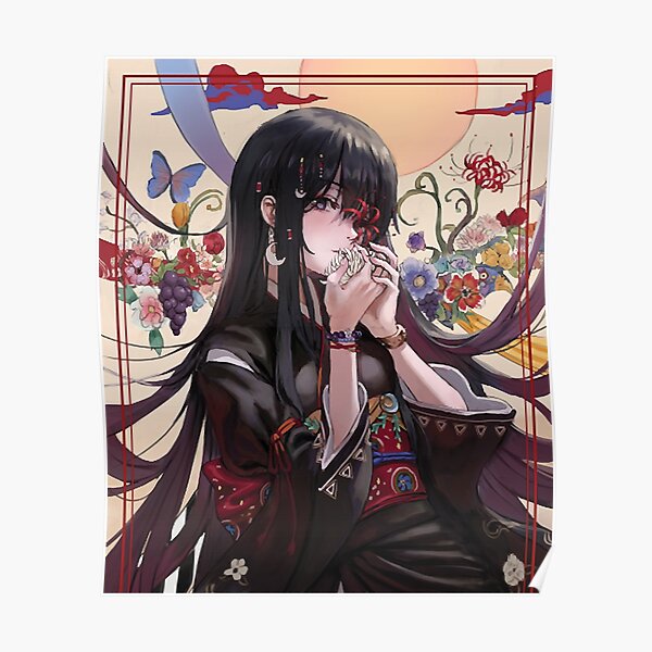 "Waifu Anime Girl Aesthetic Japanese Retro 90s Vintage Otaku " Poster ...