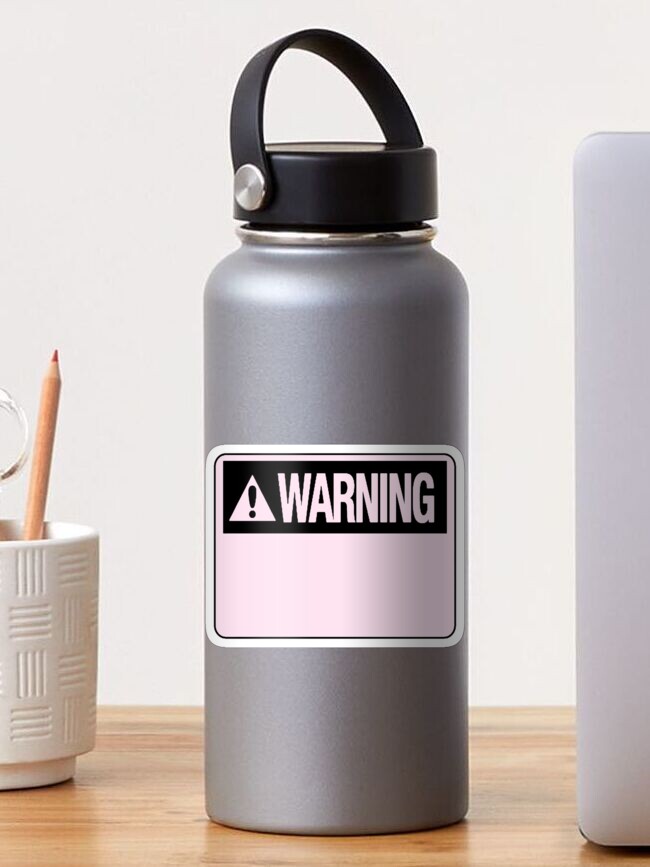 "Blank Pastel Pink Warning Hazard Sign" Sticker for Sale by ...