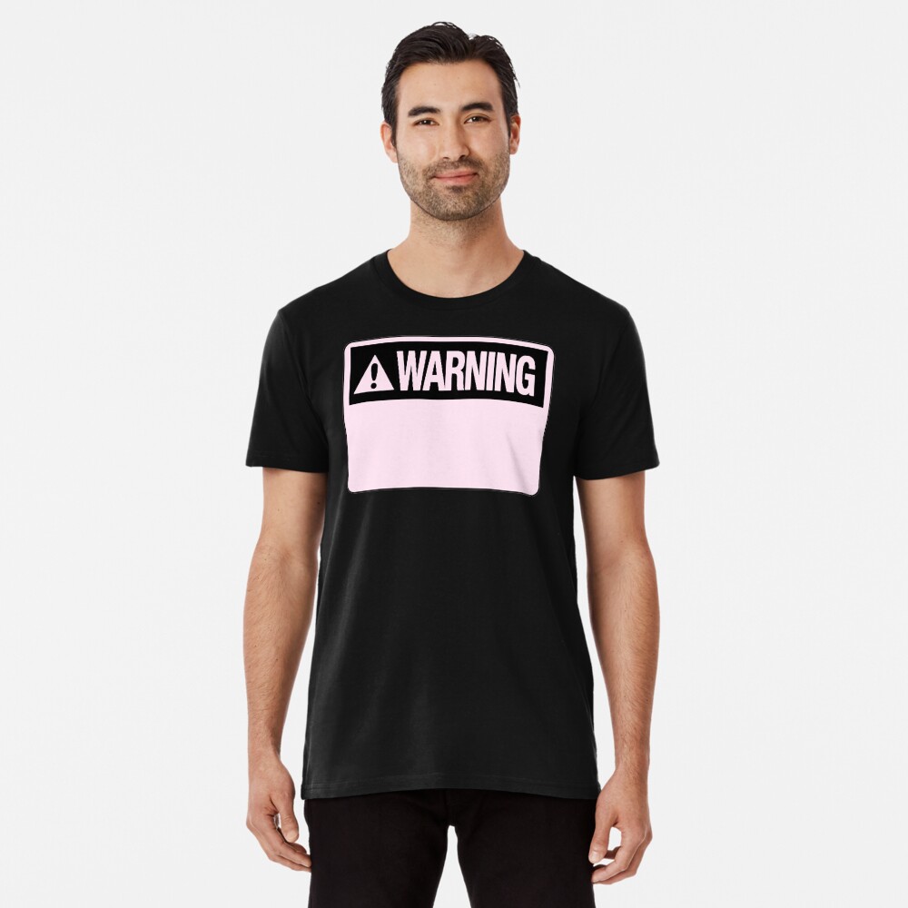 "Blank Pastel Pink Warning Hazard Sign" Sticker for Sale by ...