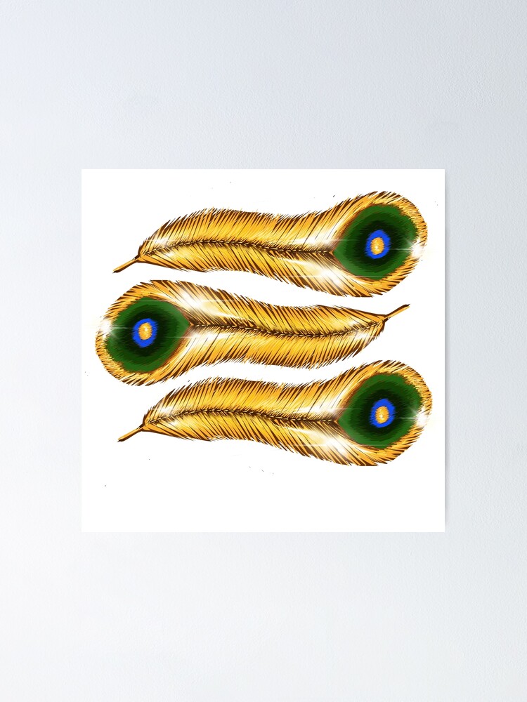 "Gold feathers bring wealth and good luck." Poster by GlazArt | Redbubble