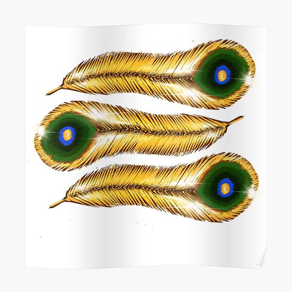 "Gold feathers bring wealth and good luck." Poster by GlazArt | Redbubble