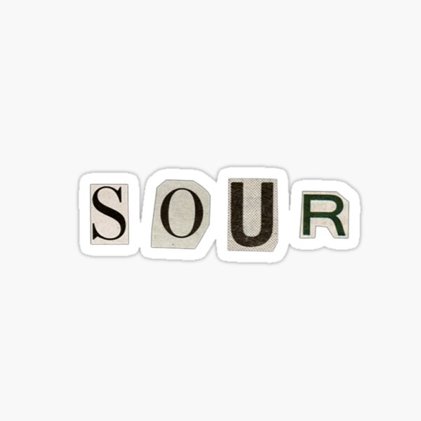 Pegatina «Pegatina Letras de letras de Sour Olivia Rodrigo» de ...