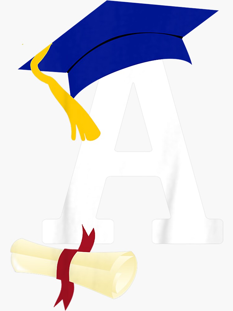 "Kids Preschool Kindergarten Graduation Letter for" Sticker for Sale by ...