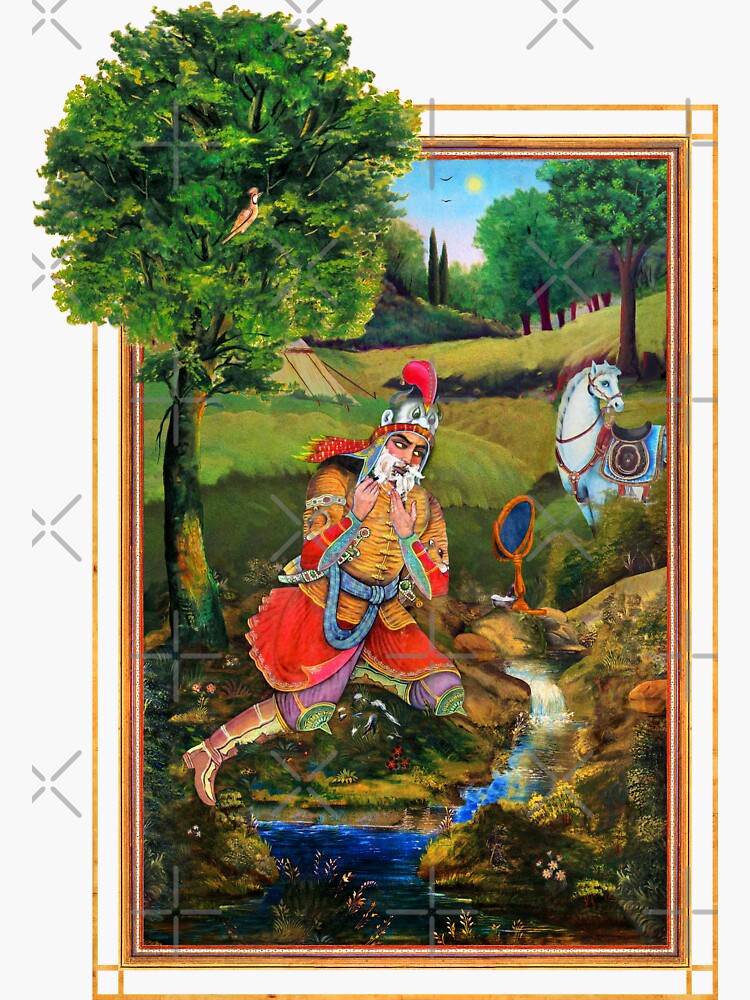 "Rostam is shaving" Sticker for Sale by Kuffstudio | Redbubble