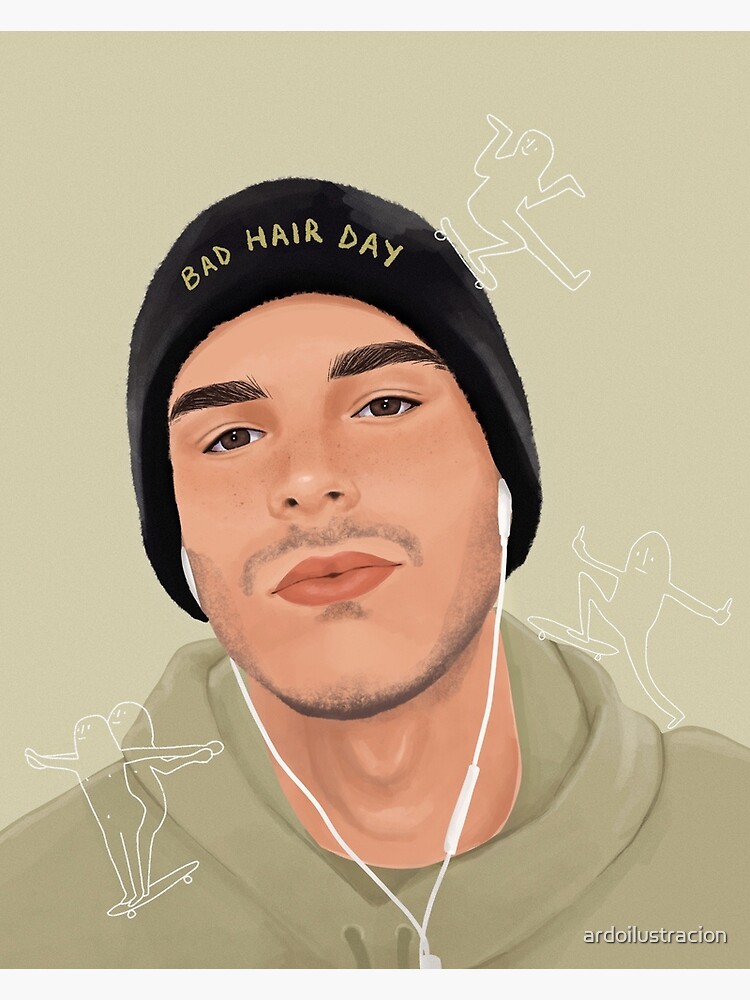 " Illustration aesthetic boy Álvaro Mel" Poster for Sale by ...