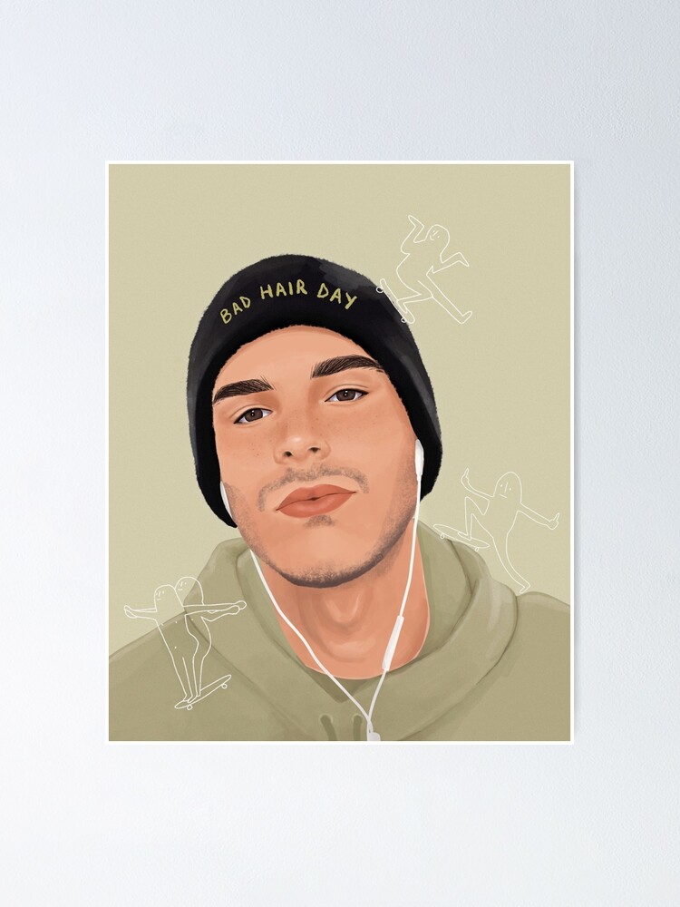 " Illustration aesthetic boy Álvaro Mel" Poster for Sale by ...