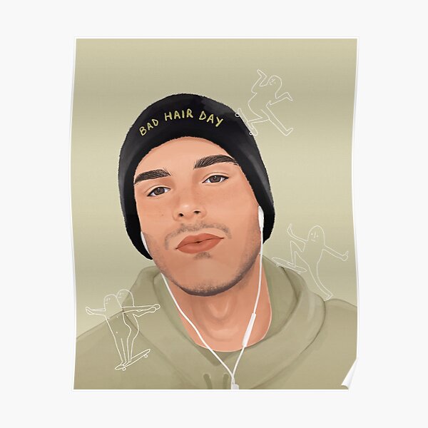 " Illustration aesthetic boy Álvaro Mel" Poster for Sale by ...