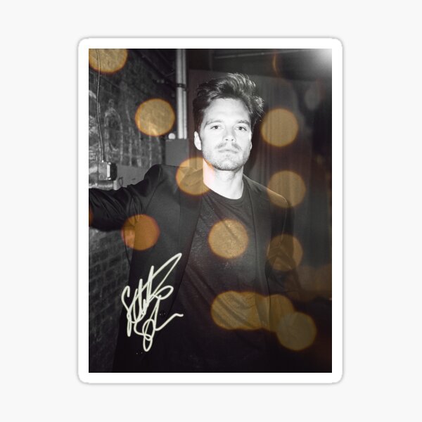 "autograph. - sebastian stan" Sticker for Sale by acmmoral | Redbubble