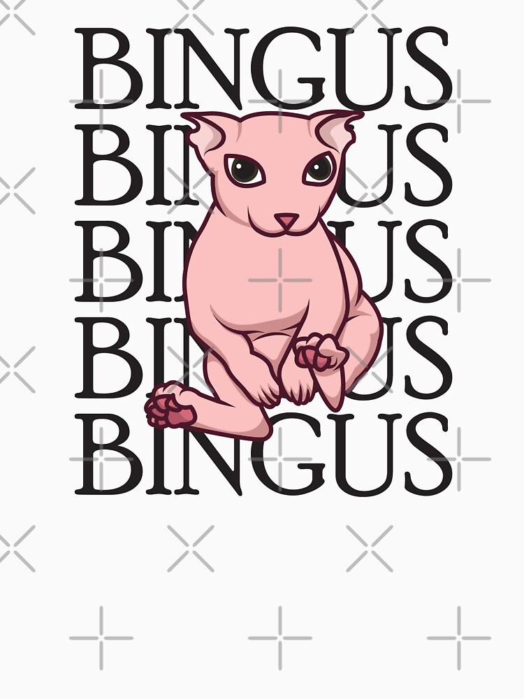 "Bingus Text Array White" T-shirt for Sale by Rzera- | Redbubble ...