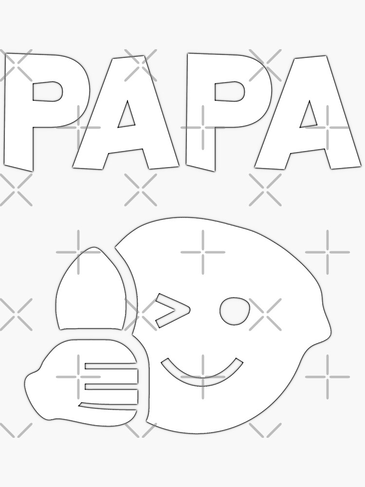 "Father Papa Thumbs Up Outline" Sticker for Sale by KZK101 | Redbubble