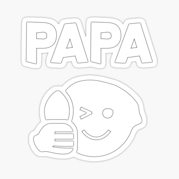 "Father Papa Thumbs Up Outline" Sticker for Sale by KZK101 | Redbubble