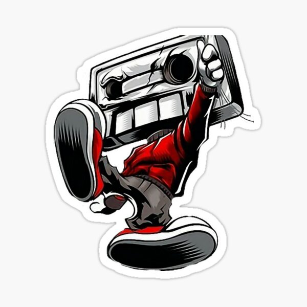 "Hip Hop Sticker Clipart" Sticker for Sale by Yoxx | Redbubble