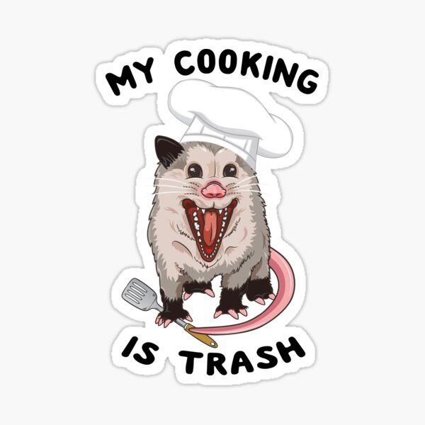 "chef opossum" Sticker for Sale by Jo-oy | Redbubble