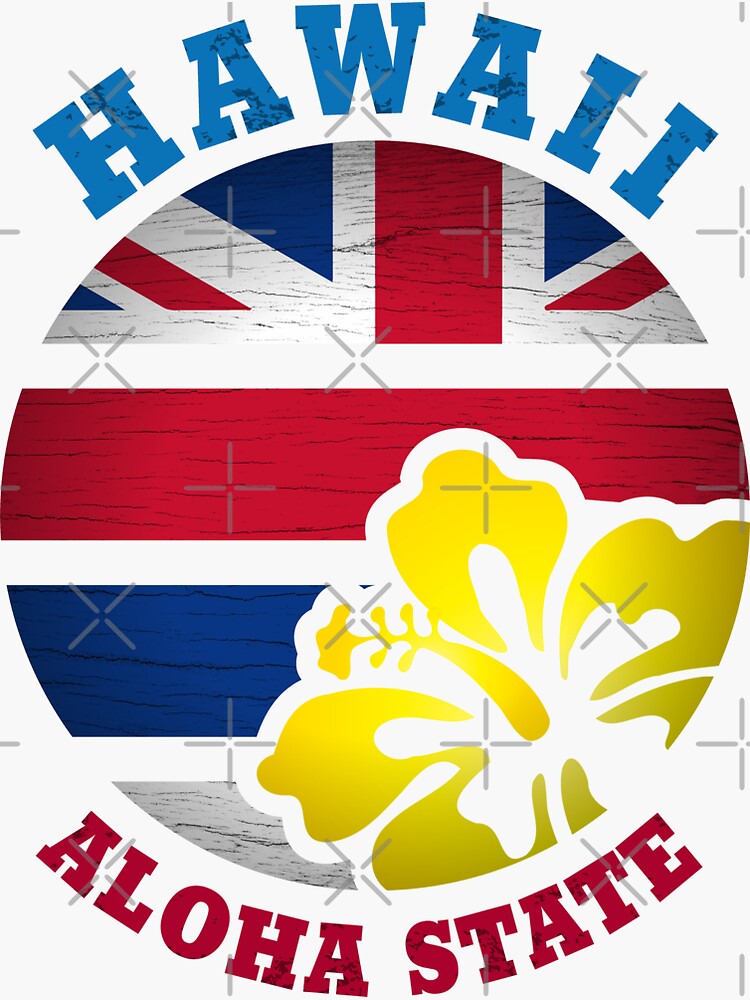 "HAWAII ALOHA STATE FLAG" Sticker for Sale by Madjack66 | Redbubble