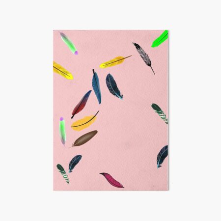 Lámina rígida «Plumas de colores flotando y cayendo ilustraciones de ...