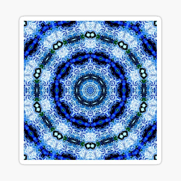 "White and Blue Lace-Like Pattern" Sticker by GTreagus | Redbubble
