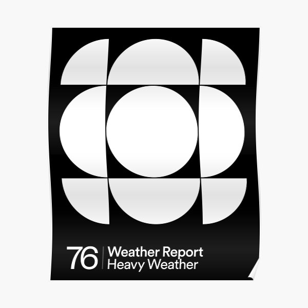 "Heavy Weather" Poster for Sale by Armleyboy | Redbubble