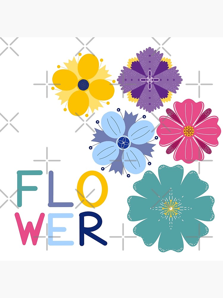 "Kidcore flowers" Poster by kMariaART | Redbubble