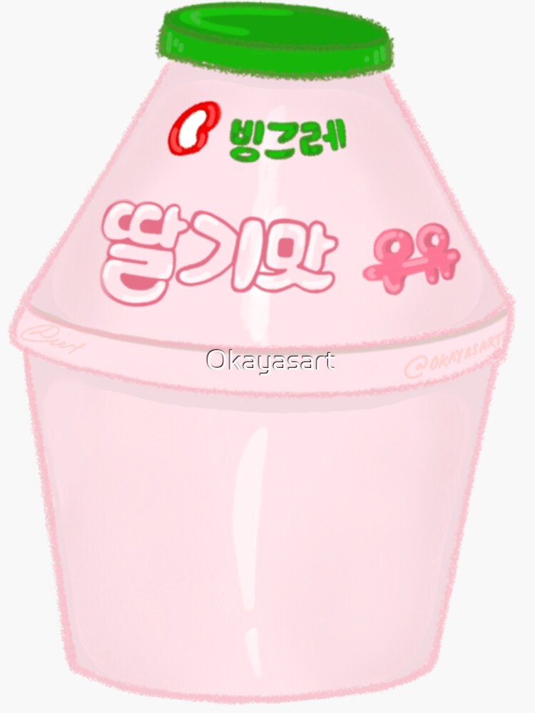 "Strawberry uyu" Sticker for Sale by Okayasart | Redbubble