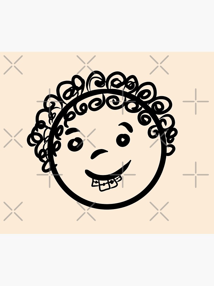 Lámina fotográfica «estilo de dibujos animados de pelo rizado» de ...