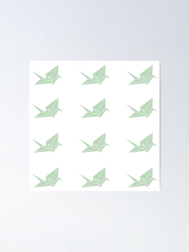 "sage japanese origami " Poster for Sale by NormaHelia | Redbubble