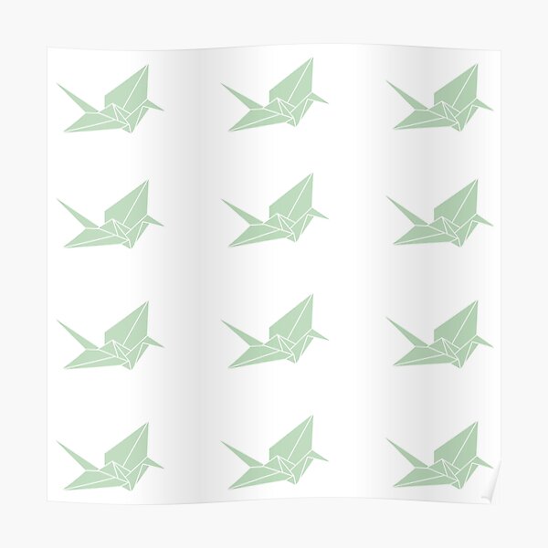 "sage japanese origami " Poster for Sale by NormaHelia | Redbubble