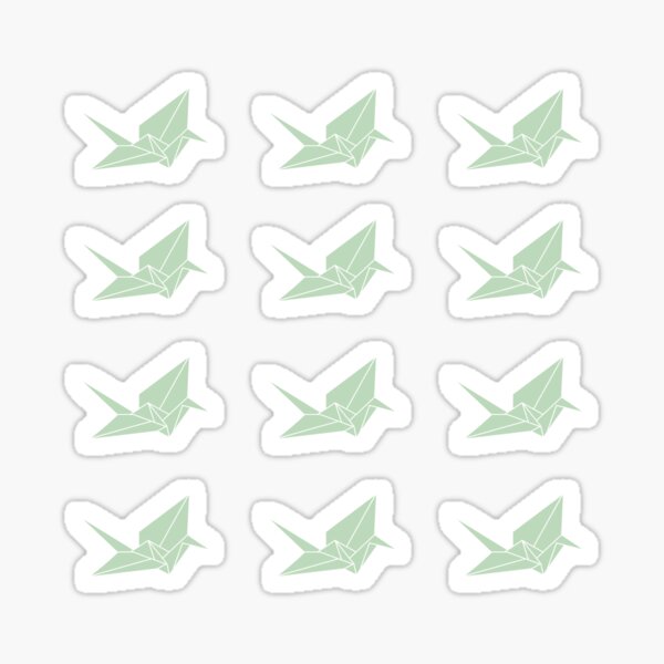 "sage japanese origami " Sticker for Sale by NormaHelia | Redbubble