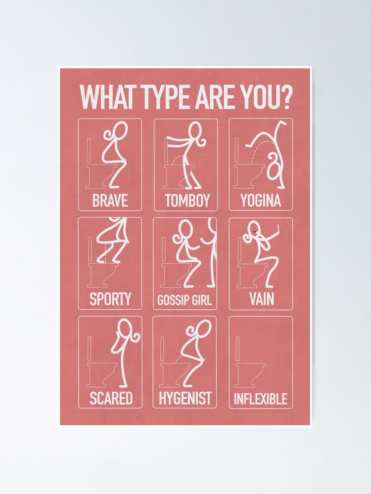 "Funny Female personality types" Poster for Sale by cinemadnesshirt ...