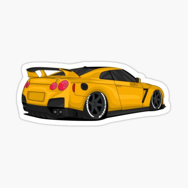 "Nissan Gtr R35 GTR GOLD" Sticker for Sale by KaAnsDesign | Redbubble