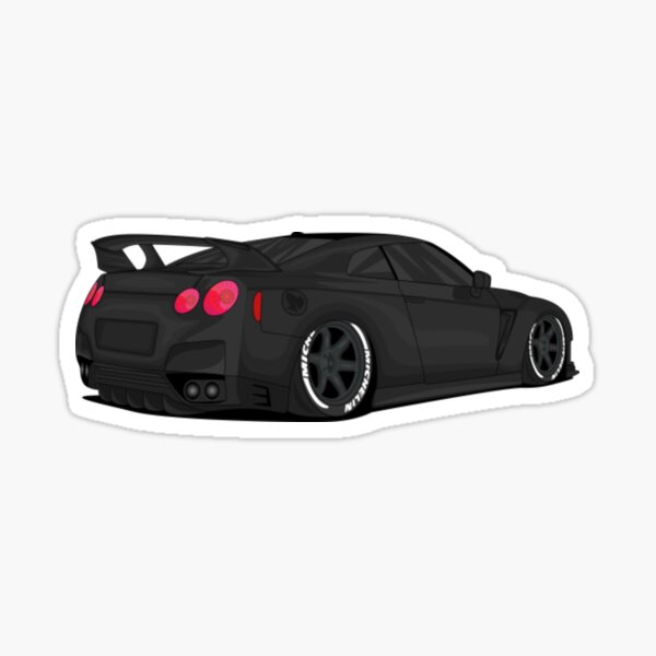 "Nissan Gtr R35 GTR BLACK" Sticker for Sale by KaAnsDesign | Redbubble