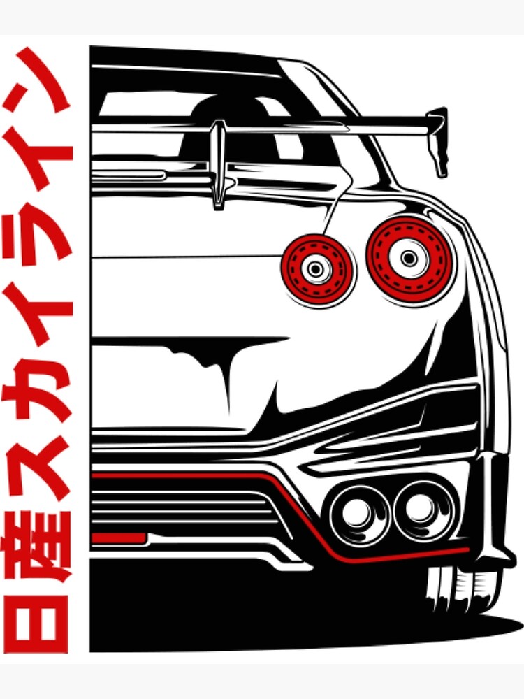 "Nissan Gtr Nissan GTR R35 Black Print" Poster by KaAnsDesign | Redbubble