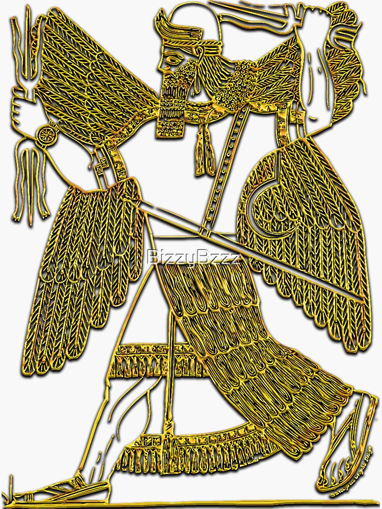 "Sumerian in Bronze" Sticker for Sale by BizzyBzzz | Redbubble
