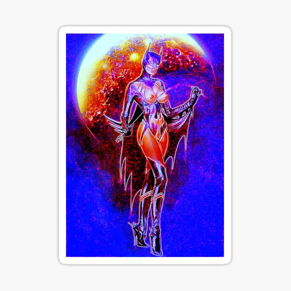 "Neon pin-up # o62" Sticker for Sale by WeesDaGaia | Redbubble