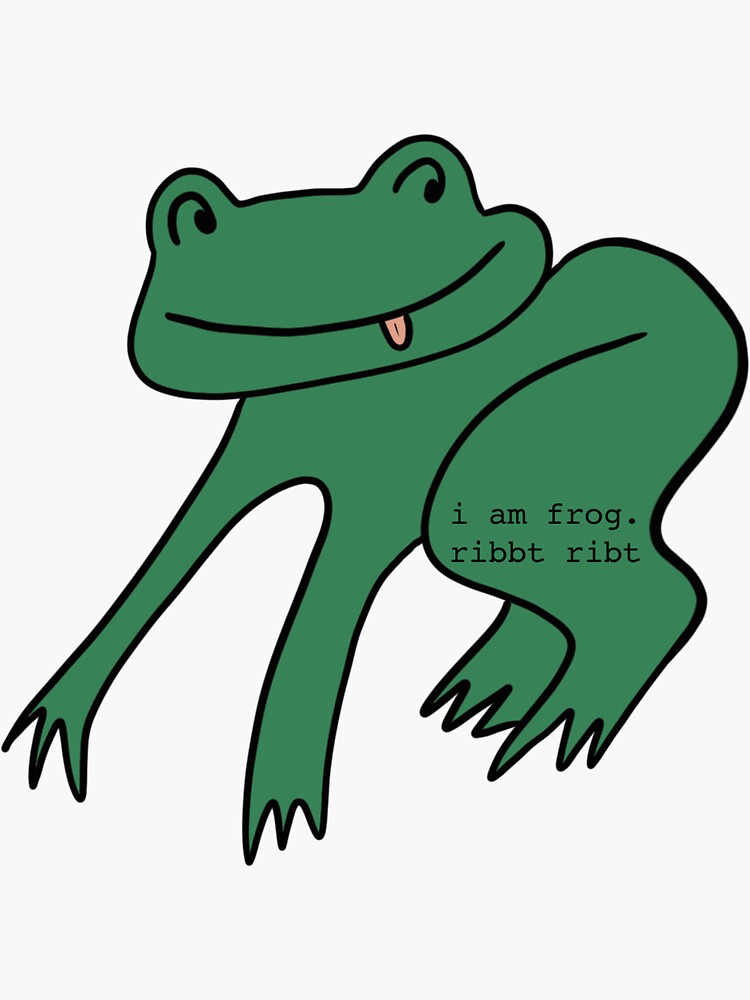 "I AM FROG" Sticker for Sale by NovelostDoesArt | Redbubble