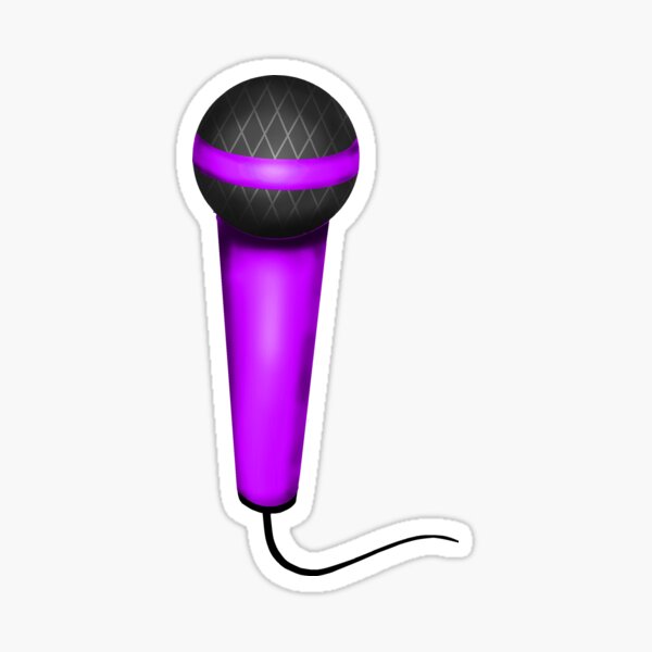 "Purple Black Microphone" Sticker for Sale by BeachBumFamily | Redbubble