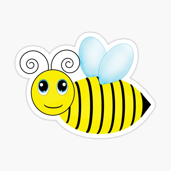 "Honey Bee Cartoon " Sticker by BeachBumFamily | Redbubble