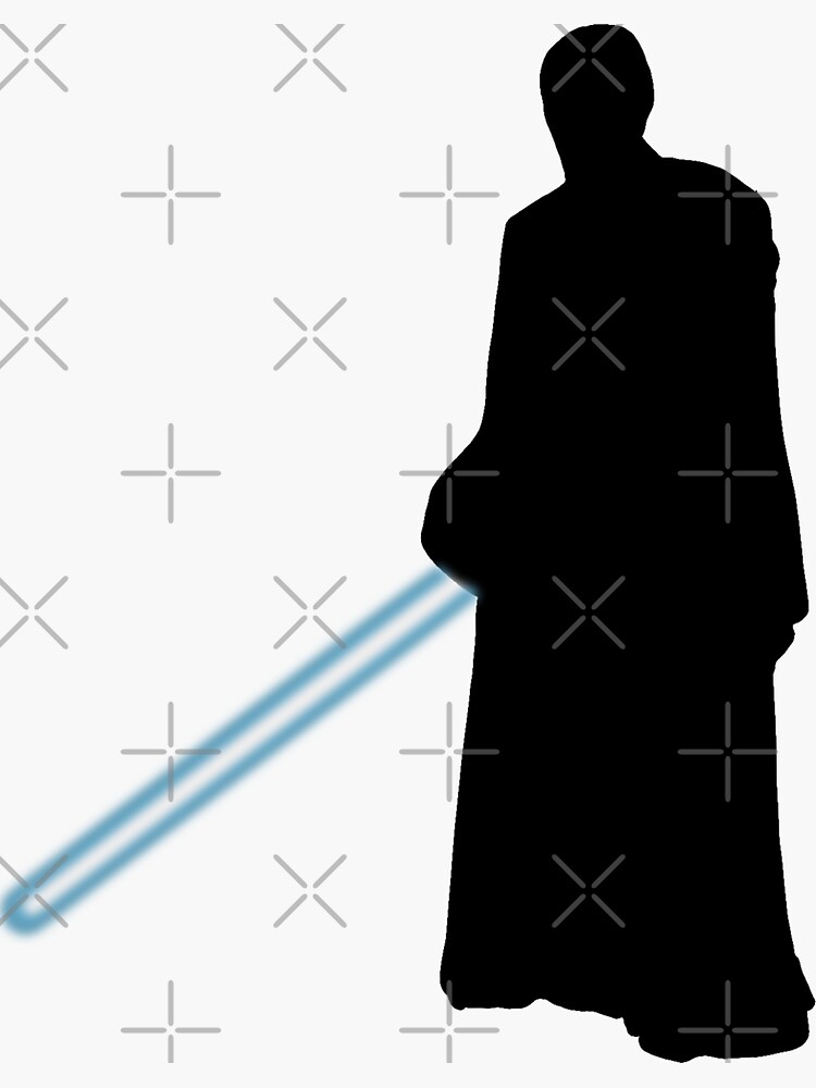 "Silhouette obi wan" Sticker for Sale by gofundme | Redbubble