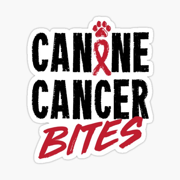 "Canine Cancer Bites" Sticker for Sale by jaygo | Redbubble