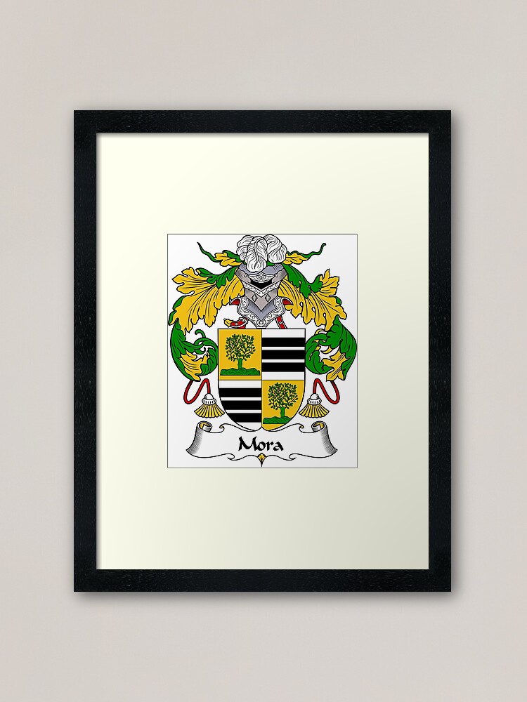"Mora Coat of Arms/ Mora Family Crest" Framed Art Print for Sale by ...