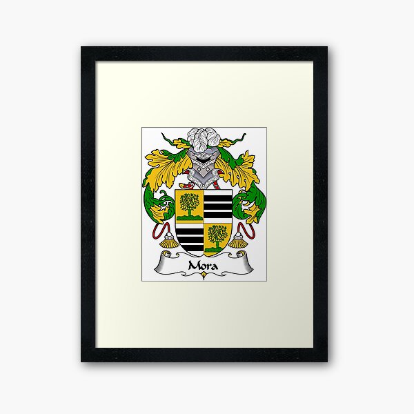 "Mora Coat of Arms/ Mora Family Crest" Framed Art Print for Sale by ...
