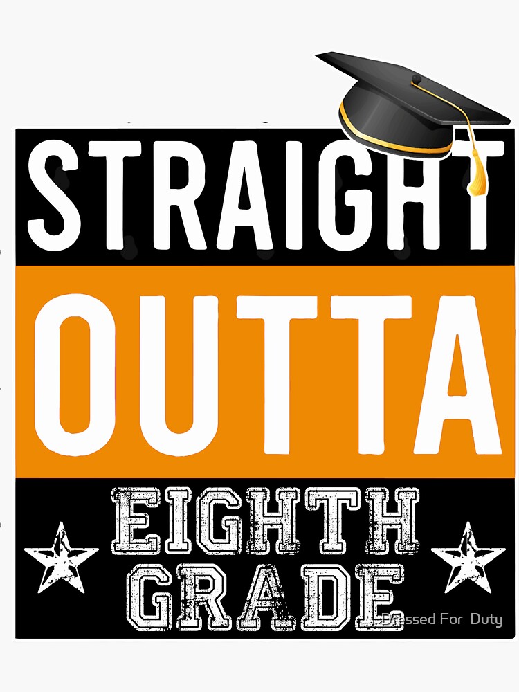 Pegatina «Directo a la graduación de octavo grado» de kdiamond1 | Redbubble