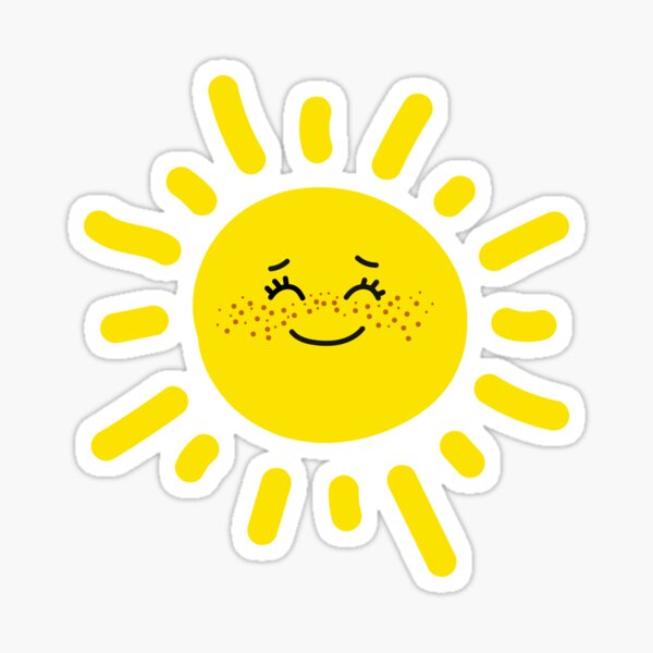"Cute smiling sun sticker" Sticker for Sale by AlinaLisnycha | Redbubble