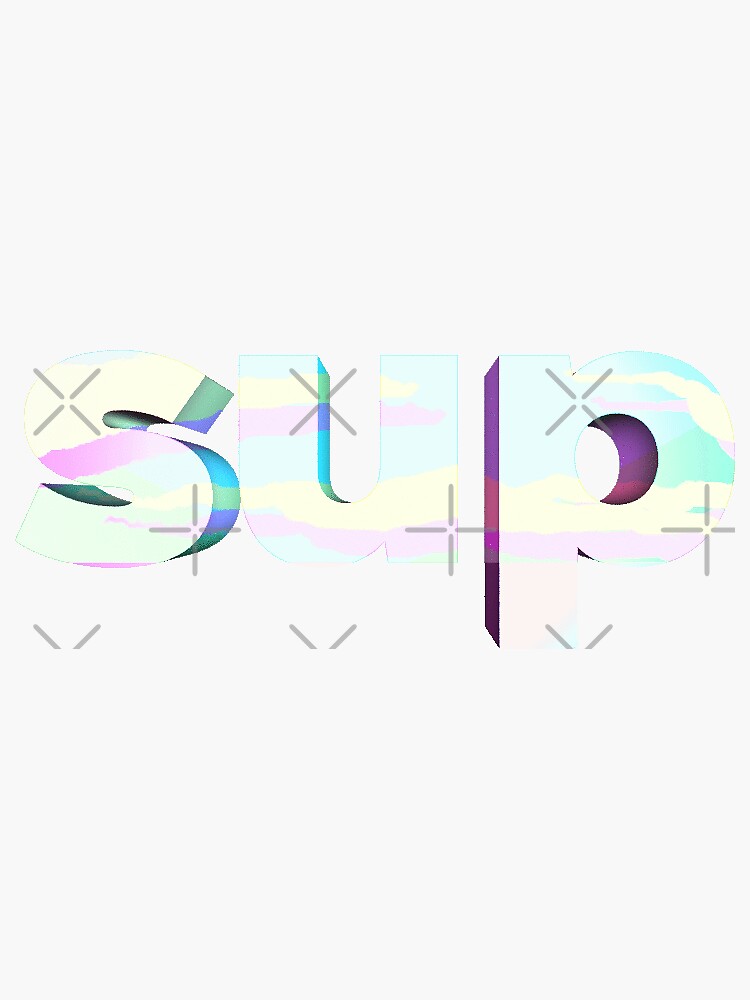 "sup" Sticker for Sale by ryeregular | Redbubble