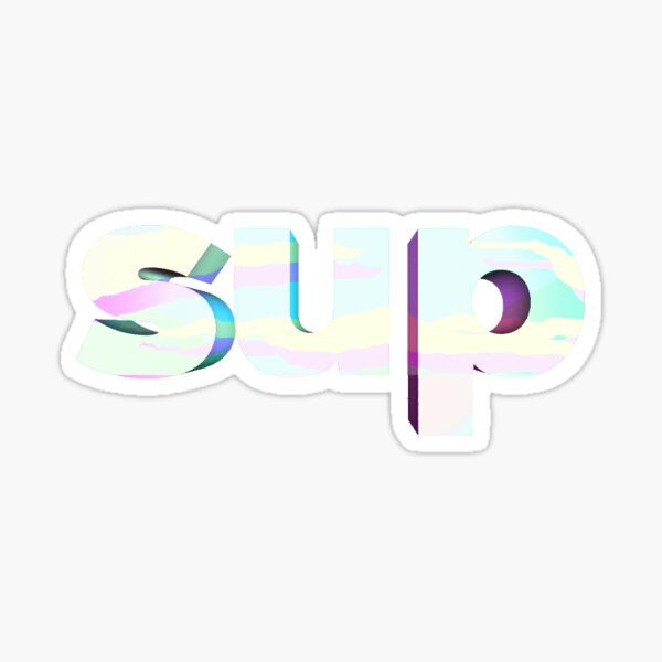 "sup" Sticker for Sale by ryeregular | Redbubble