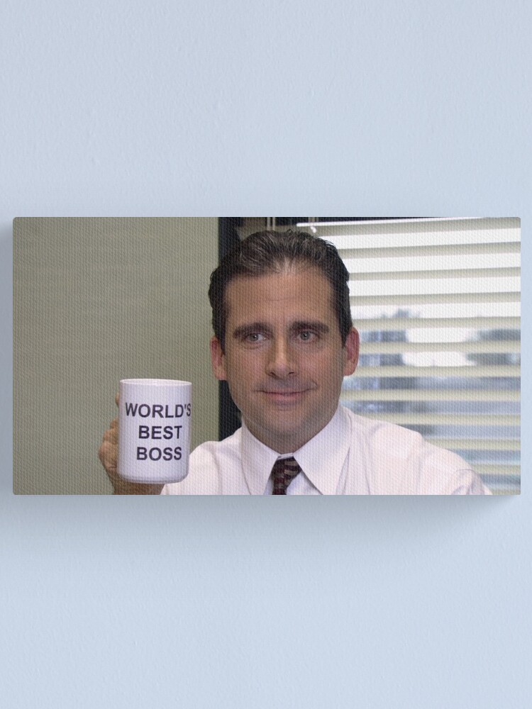 "The Office - Michael Scott - World Best Boss" Canvas Print for Sale by ...