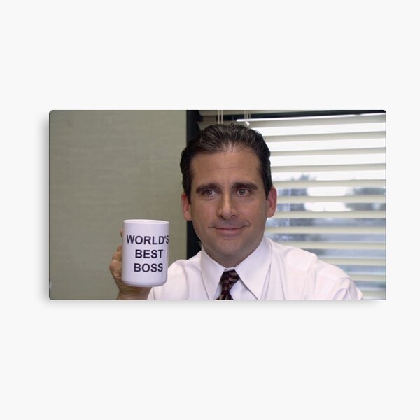 "The Office - Michael Scott - World Best Boss" Canvas Print for Sale by ...