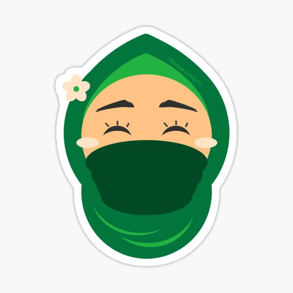 "Cute Niqabi Hijabi Girl" Sticker for Sale by HijabaeDesigns | Redbubble