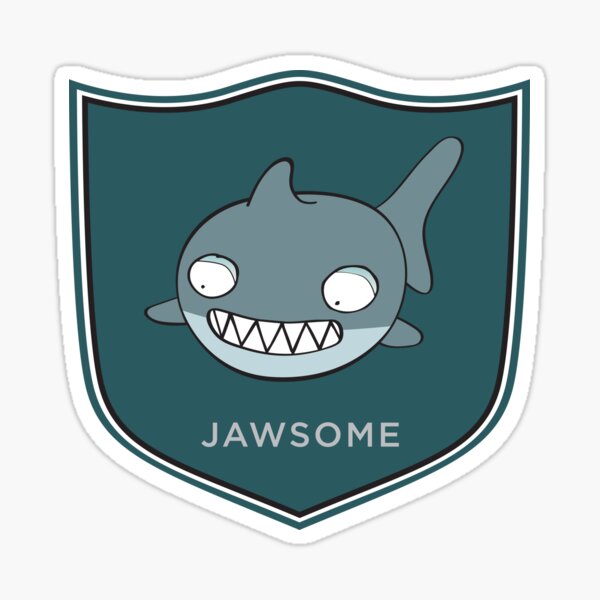 "Shark Jawsome" Sticker for Sale by field3 | Redbubble